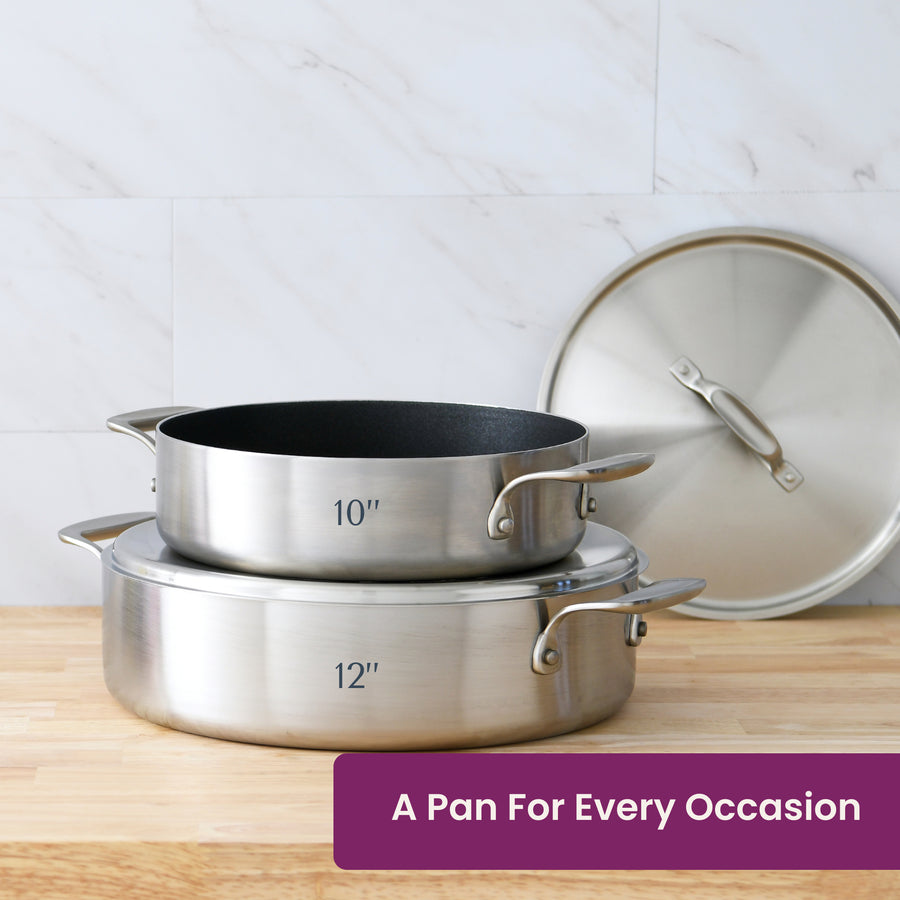 Nonstick Casserole Pan with Lid | American Kitchen