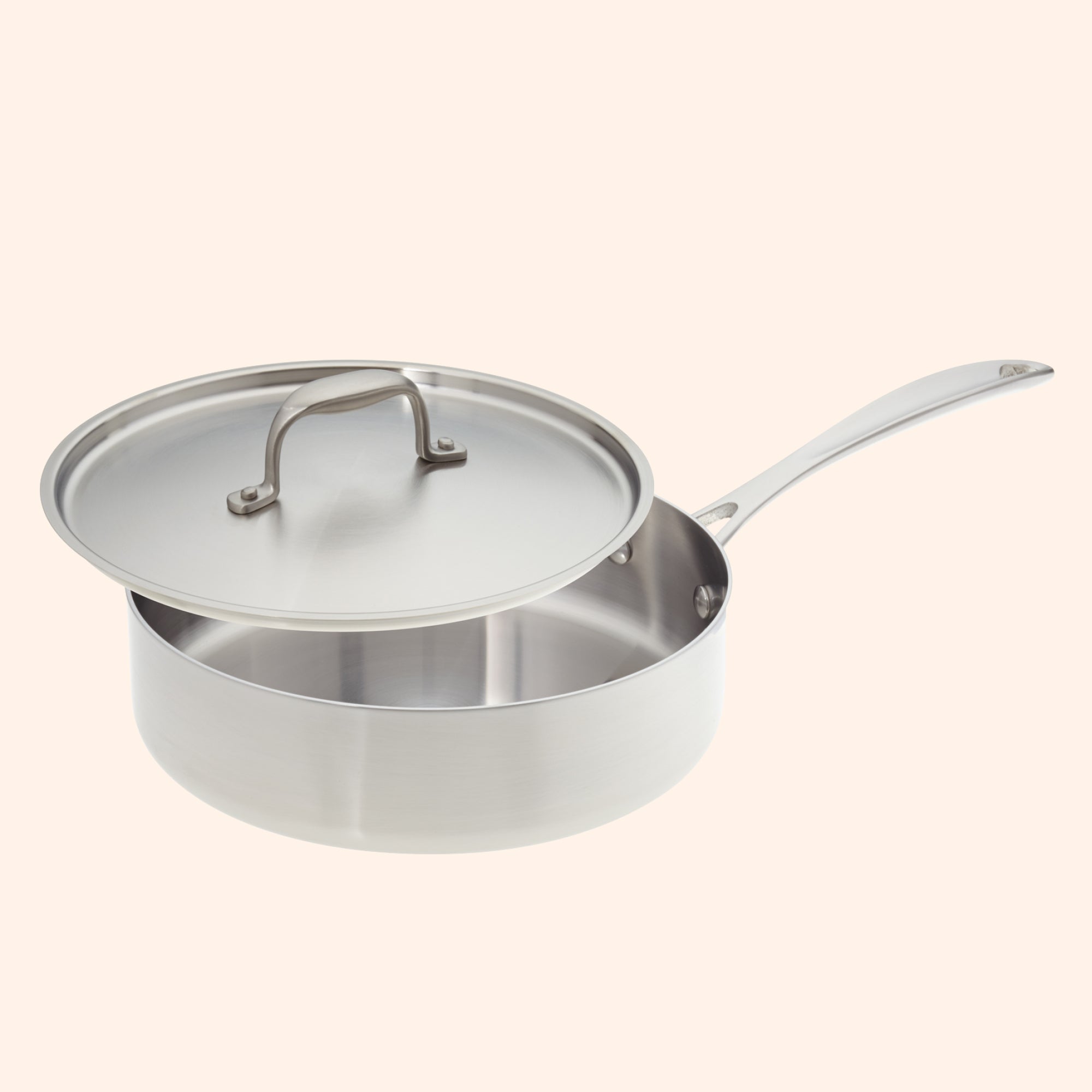 Sauté Pan - 12 or 10 inch Stainless Steel - Made in USA - American Kitchen