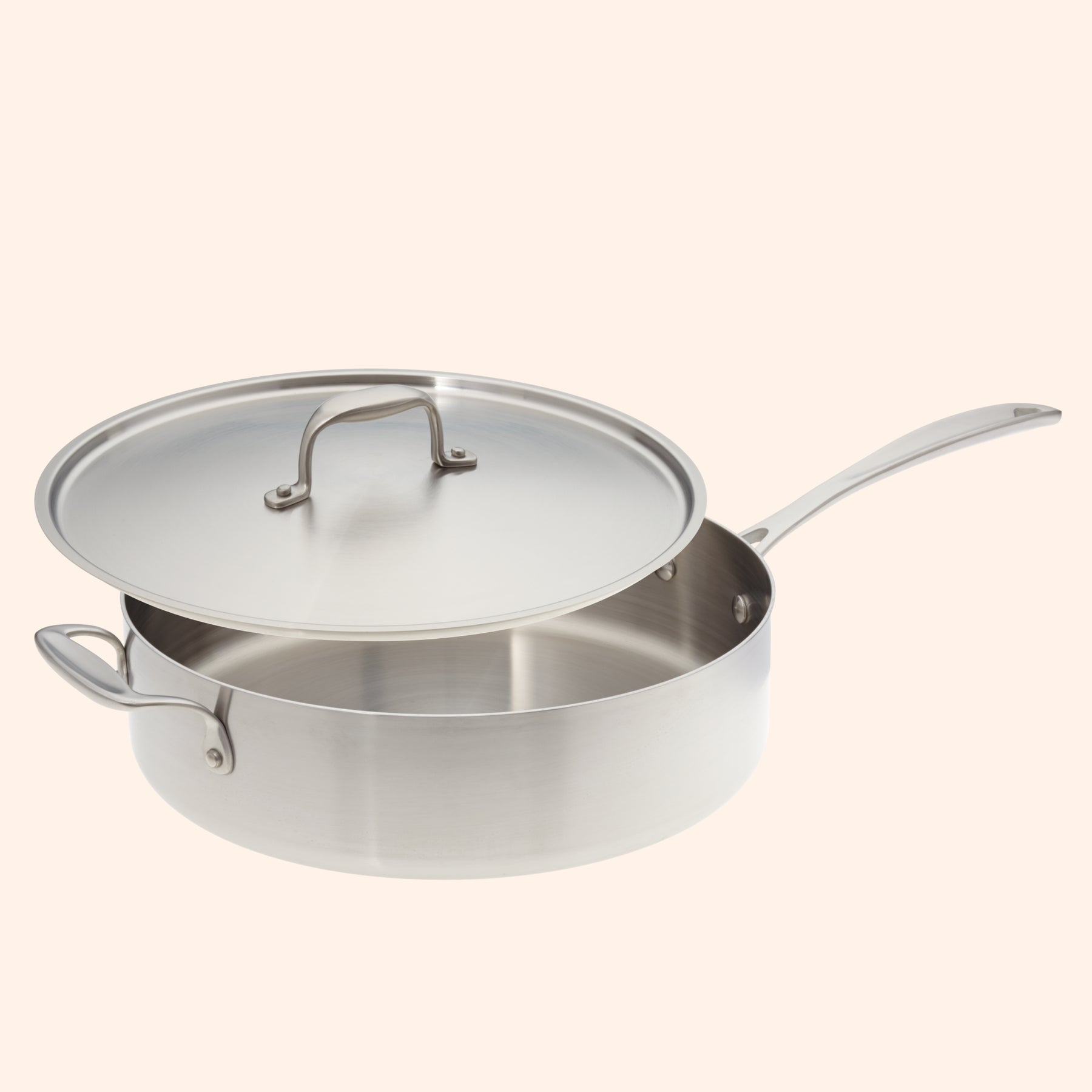 Sauté Pan - 12 or 10 inch Stainless Steel - Made in USA - American Kitchen