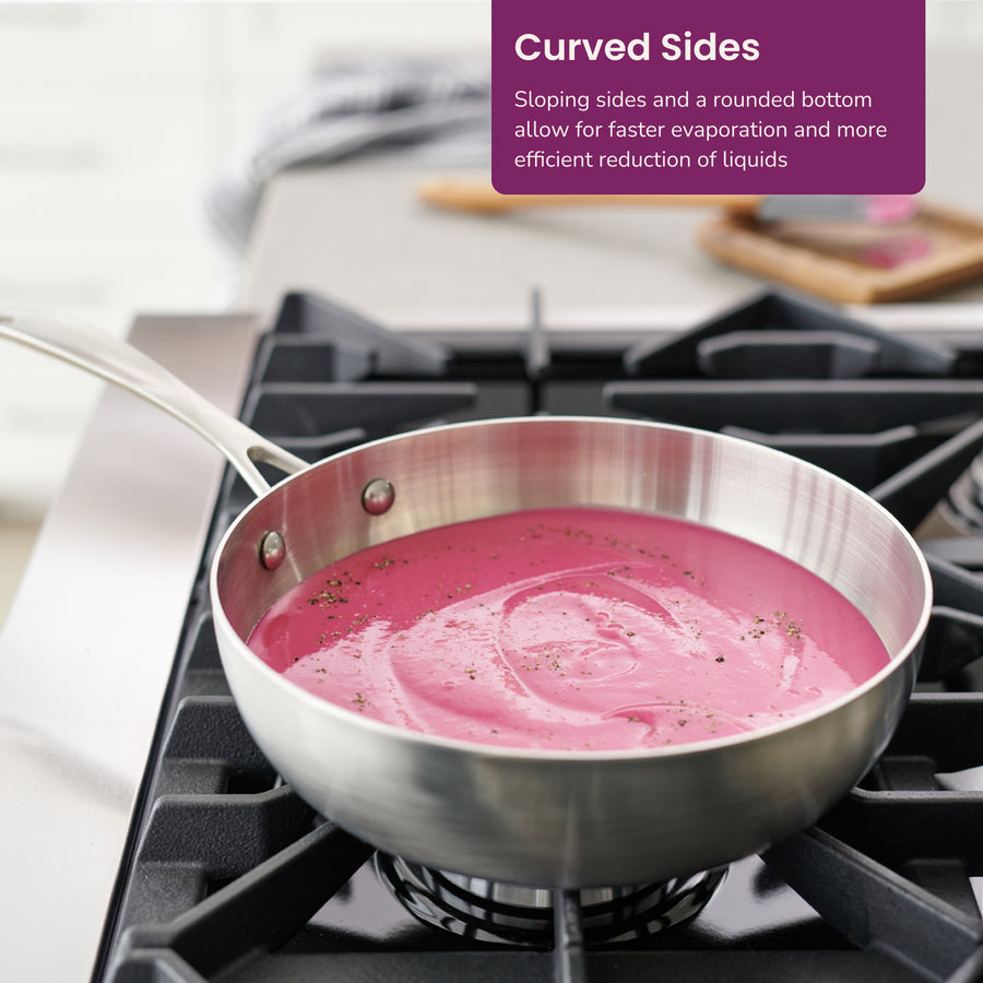 Saucier Pan - 3qt Stainless Steel | American Kitchen